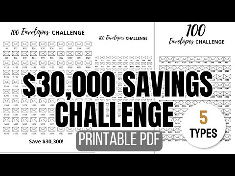 $30,000 Savings Challenge Printable (PDF)