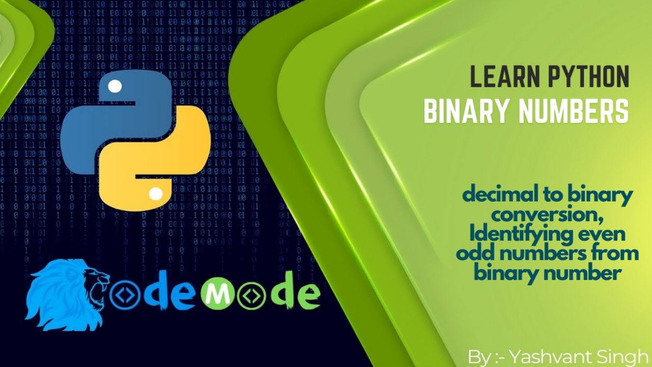 Decimal to Binary Conversion in Python | Identifying Even & Odd Numbers from Binary Numbers