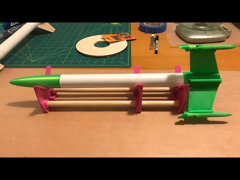 Model Rocket Cradle by davesrocketshop - Thingiverse