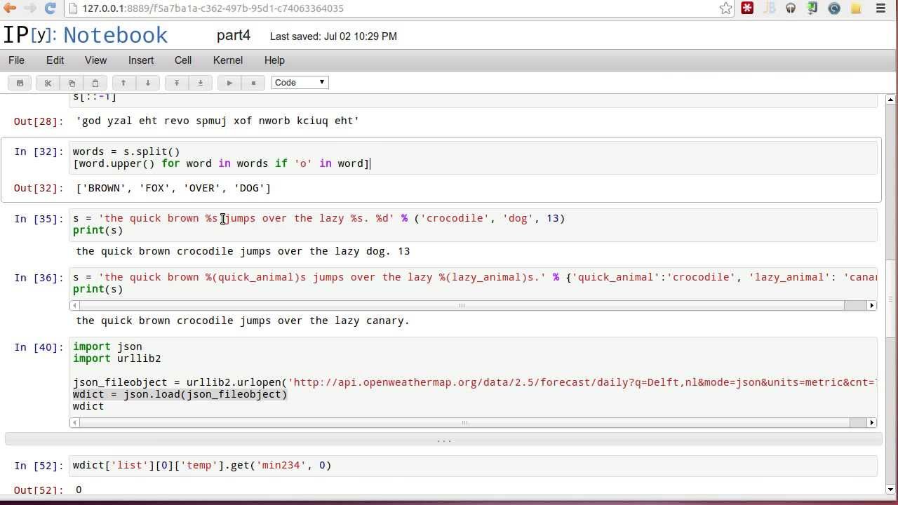 The best way to learn Python part 4:  slicing, string interpolation, list comprehension