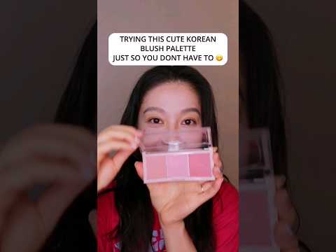 TRYING THIS CUTE KOREAN BLUSH PALETTE JUST SO YOU DON'T HAVE TO😋 Subscribe👆for more