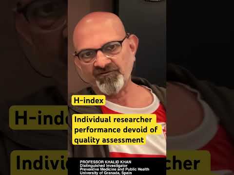 H index: performance of a scientist without regard for research quality #h-factor #googlescholar