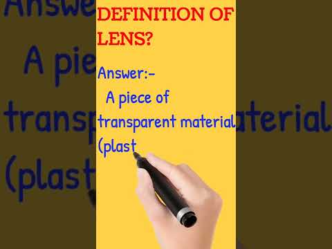 Definition of Lens? /#shorts