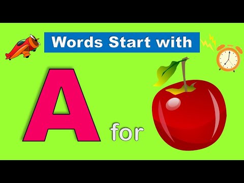 Words start with A | Words That Start with Letter A for Toddlers | Kids Learning Videos