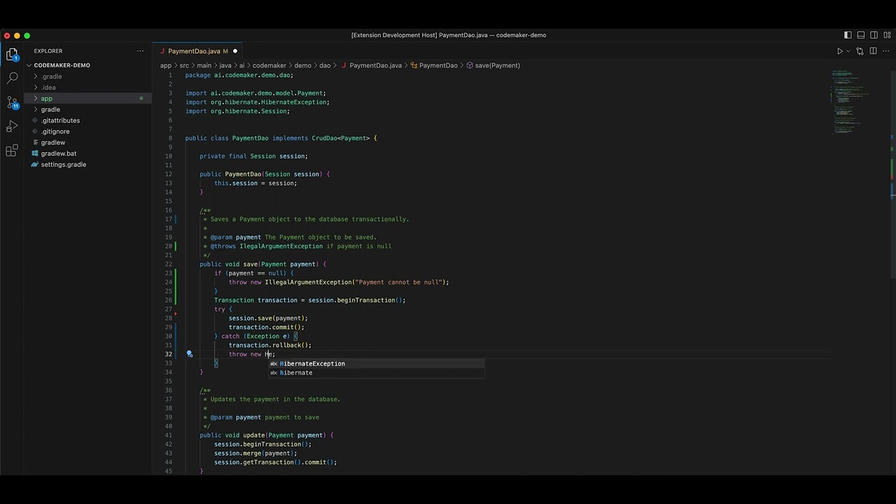 CodeMaker VS Code Extension: Code Actions