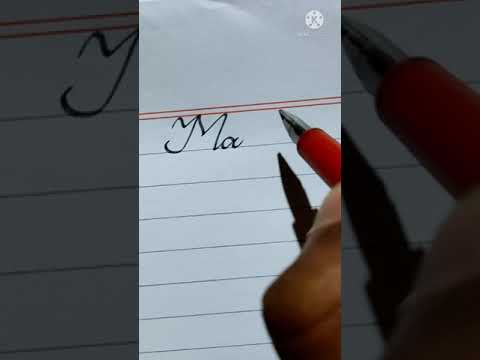 Mahesh - name in simple calligraphy style | cursive handwriting practice #shorts #handwriting