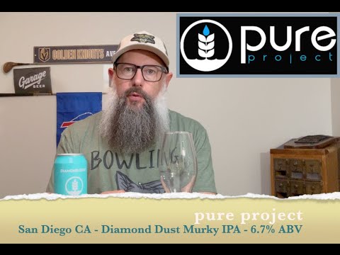 Pure Project Brewing San Diego - Diamond Dust Murky IPA Beer Review - Pickleball Bloopers - Vegas