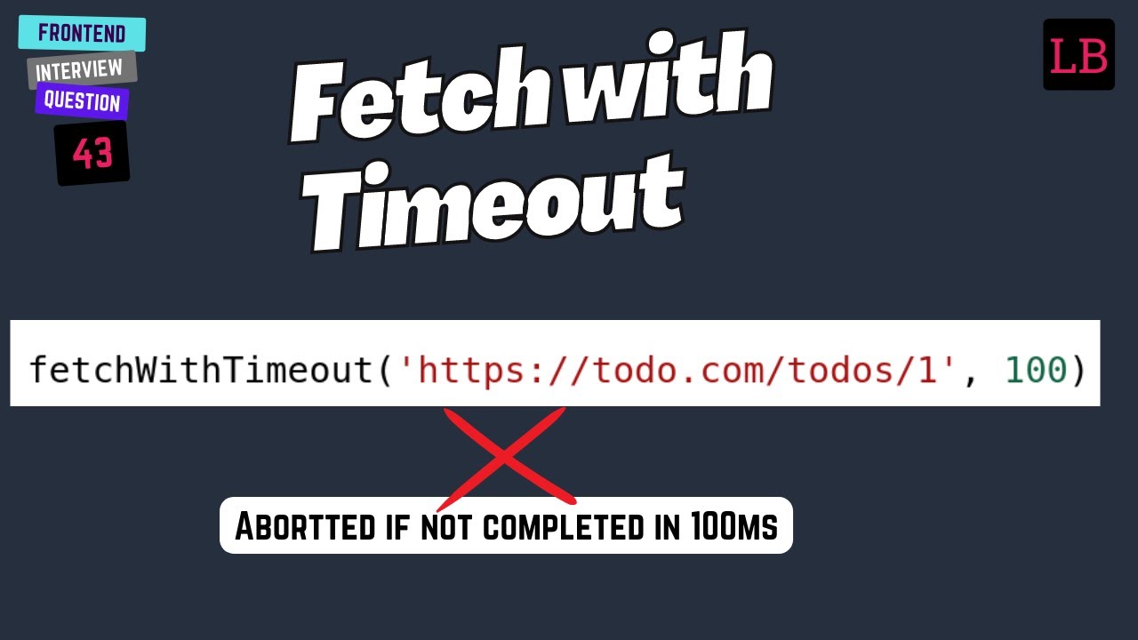 Fetch with Timeout | JavaScript Interview Question - 43