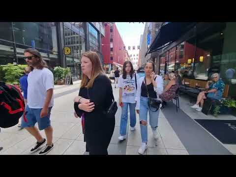 Sunday walk Drottninggatan Stockholm Sweden July 2023