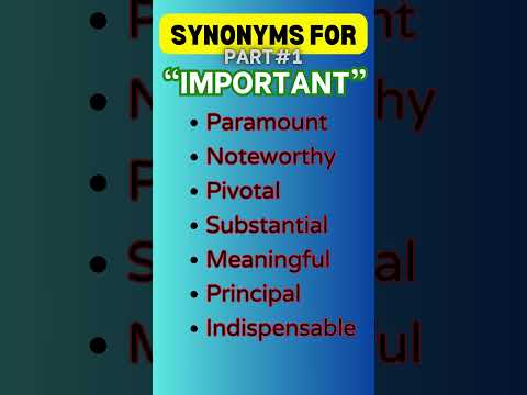 'Important' .Discover Synonyms Fast! 😴 | #english | #shorts | #viral