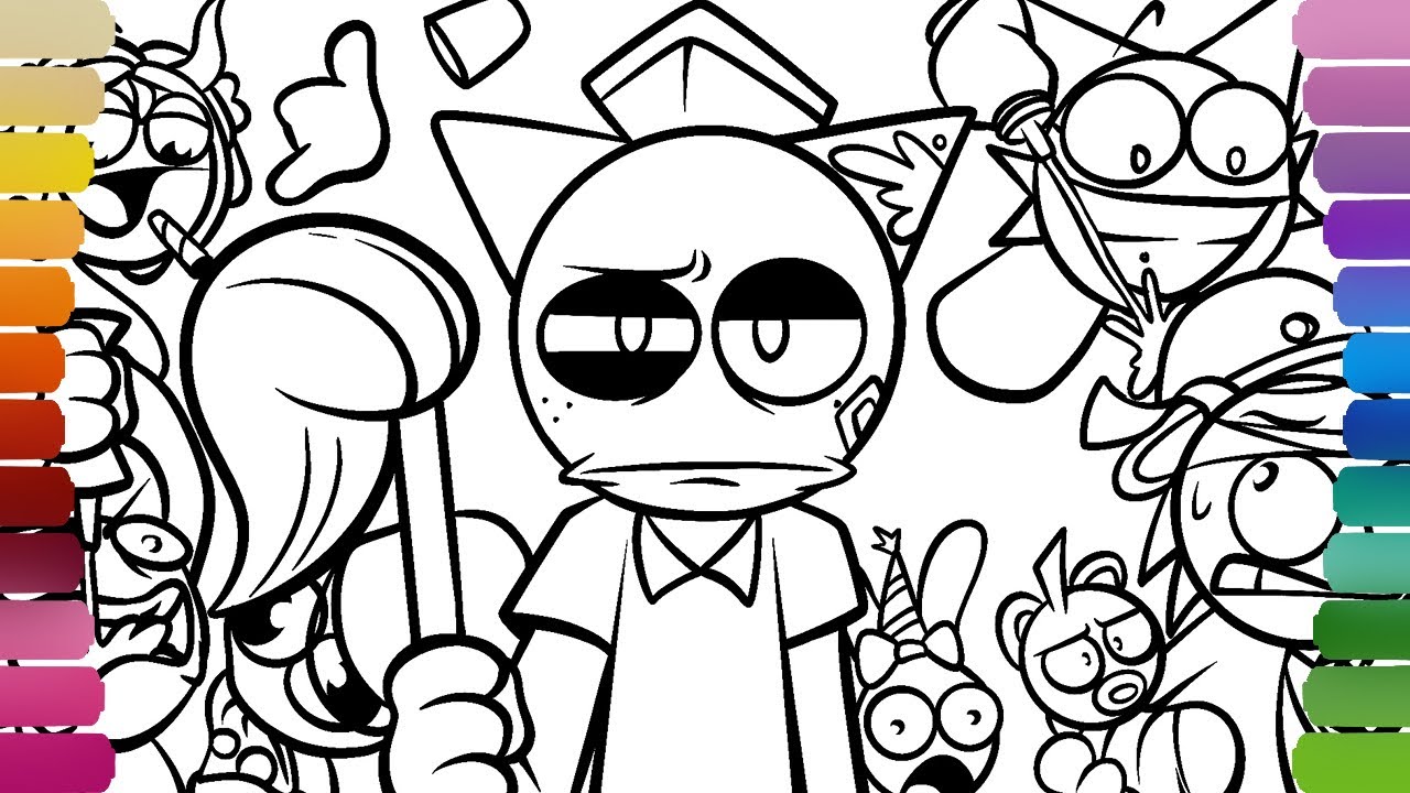 INCREDIBOX SPRUNKI X FERA Coloring Pages / How to Color INCREDIBOX SPRUNKI CARTOON