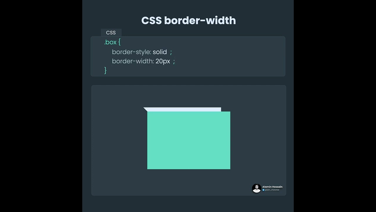 Learn CSS Border Width in 12 Seconds.