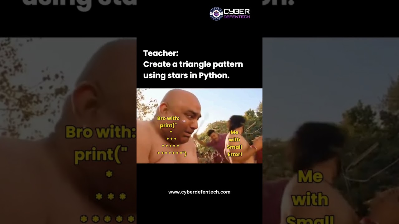 When teacher says ‘make a triangle with stars in Python’ 🙂 #RelatableCodingMoments