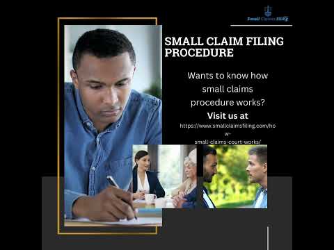 Small Claim Filing Procedure