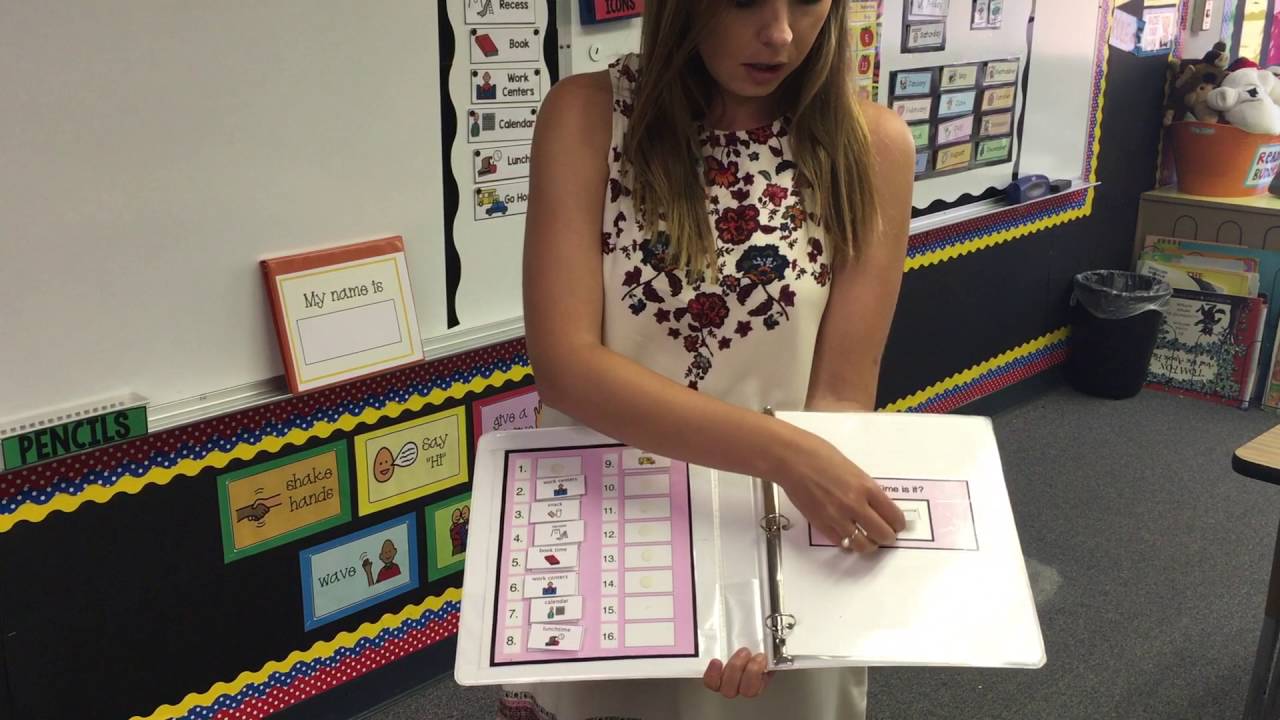 How to Use a Binder Visual Schedule in a Special Education Classroom