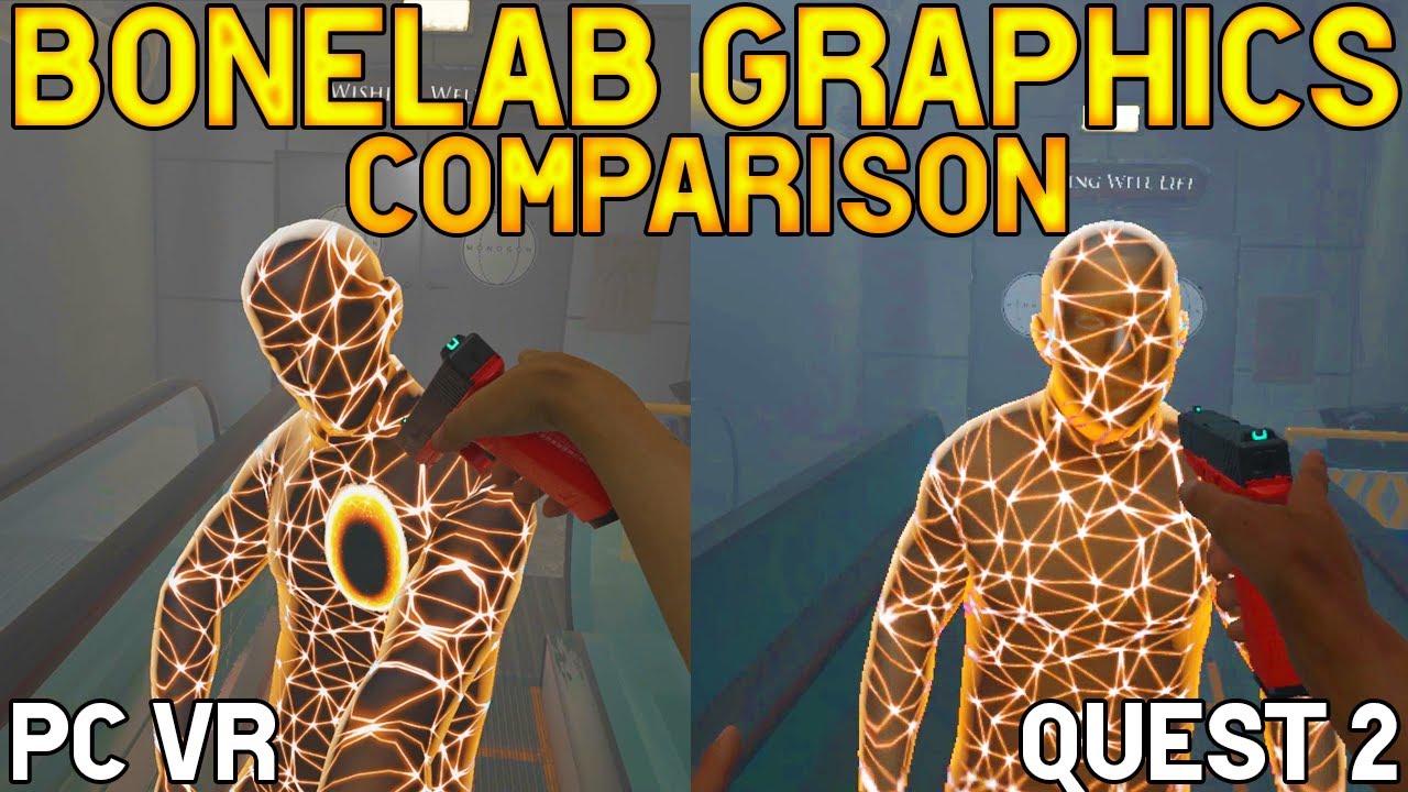 BONELAB Graphics Comparison Quest 2 VS PCVR