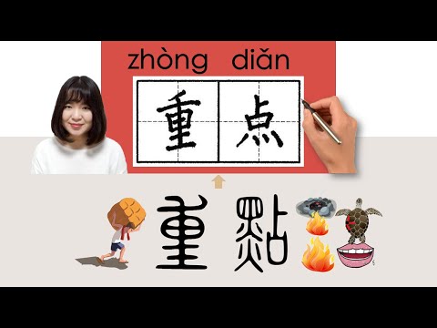【NEW HSK2】/HSK4/重点/重點/zhongdian_(focal point, stress)How to Pronounce & Write Chinese #newhsk2