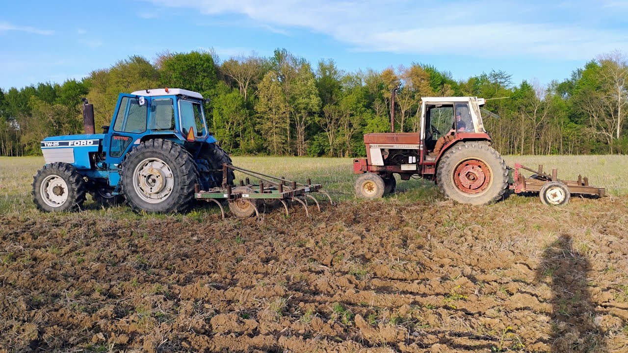 After the Flat: Two Tractors Chiseling to Replace the 2+2