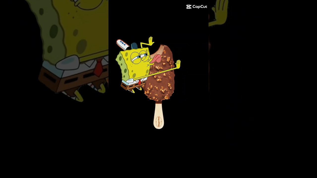 spongebob licking ice cream