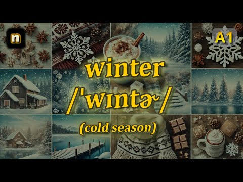 [n] Winter meaning (cold season) with 5 examples