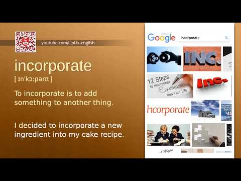 Incorporate : C2 level english vocabulary lesson, www.LipLix.com