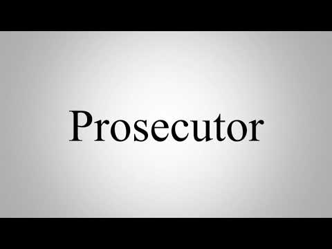 Learn How To Pronounce Prosecutor