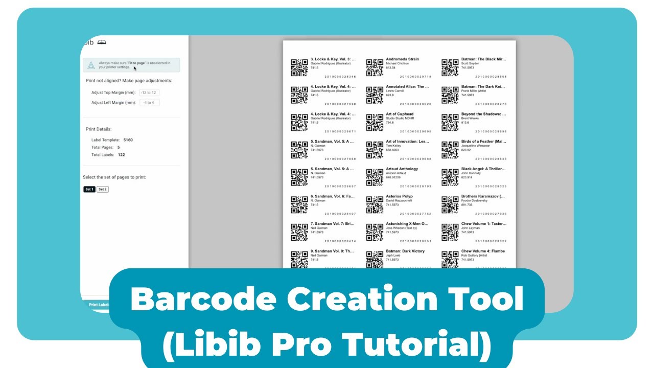 Barcode Creation Tool (Libib Pro Tutorial)