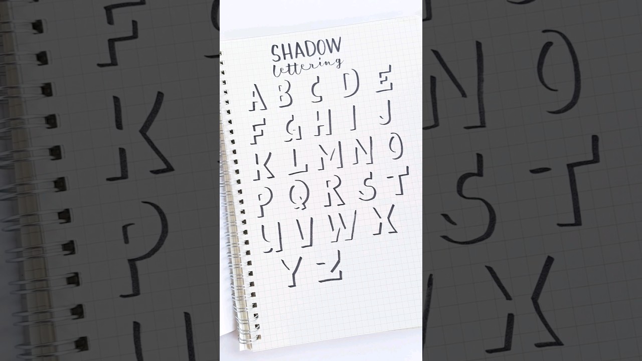 Shadow Lettering (Uppercase) #shadowlettering #fyp #fypシ #foryourpage  #lettering #tutorial #foryou