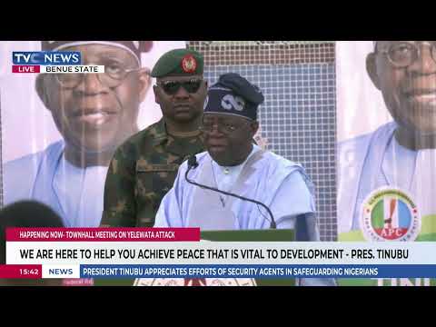 Watch President Tinubu's Full Speech At Town Hall Meeting In Benue