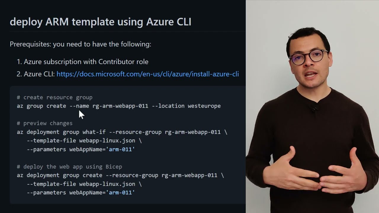 Create web app using ARM templates