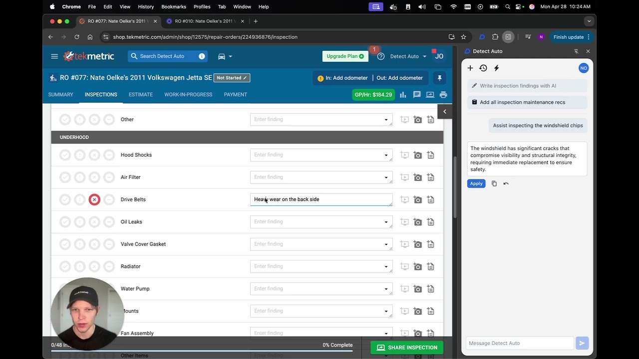 Detect Auto Inspection Write Up Assistant