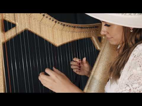 33 String Athena Harpy - Electric-Acoustic Harp - Gold | Reverb