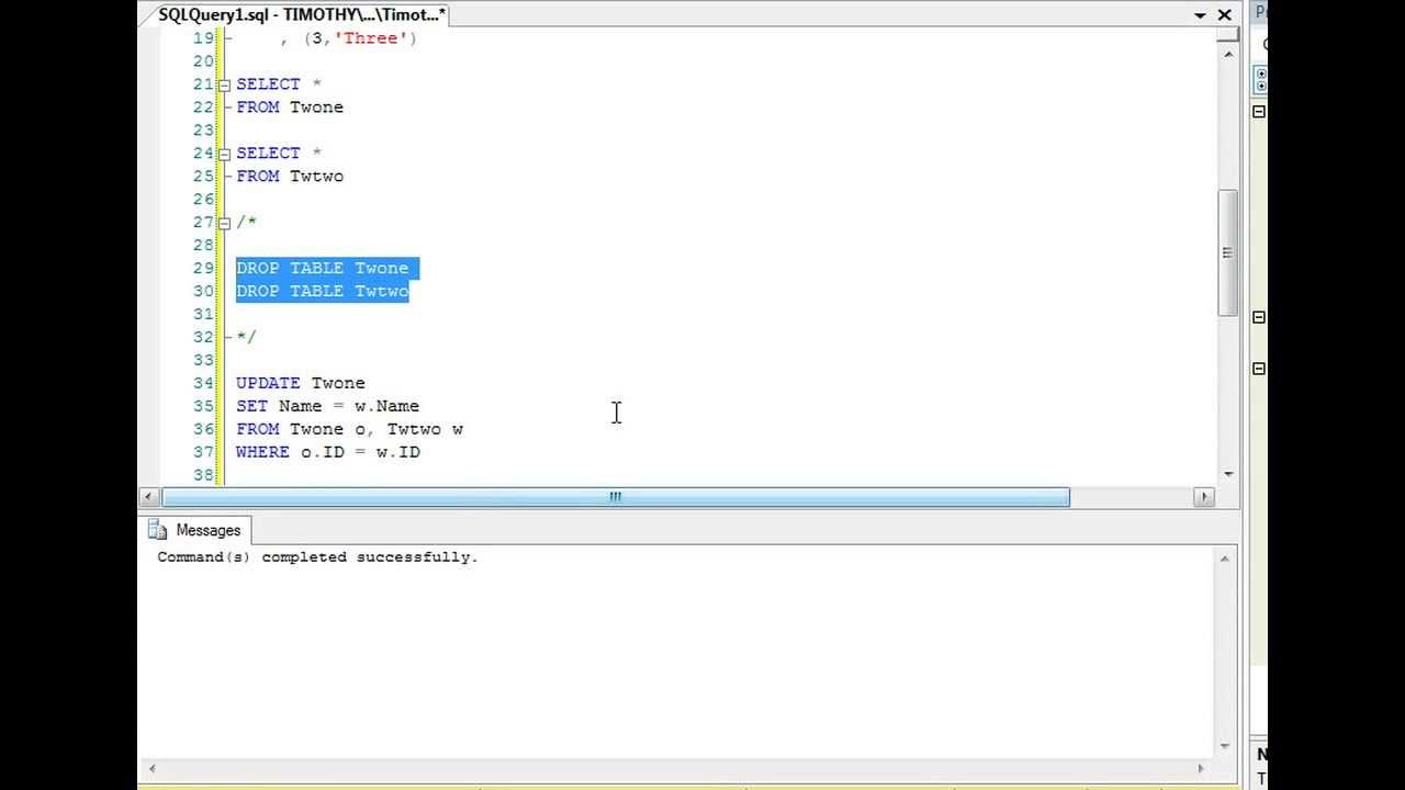 TSQL: Update Table From Another Table