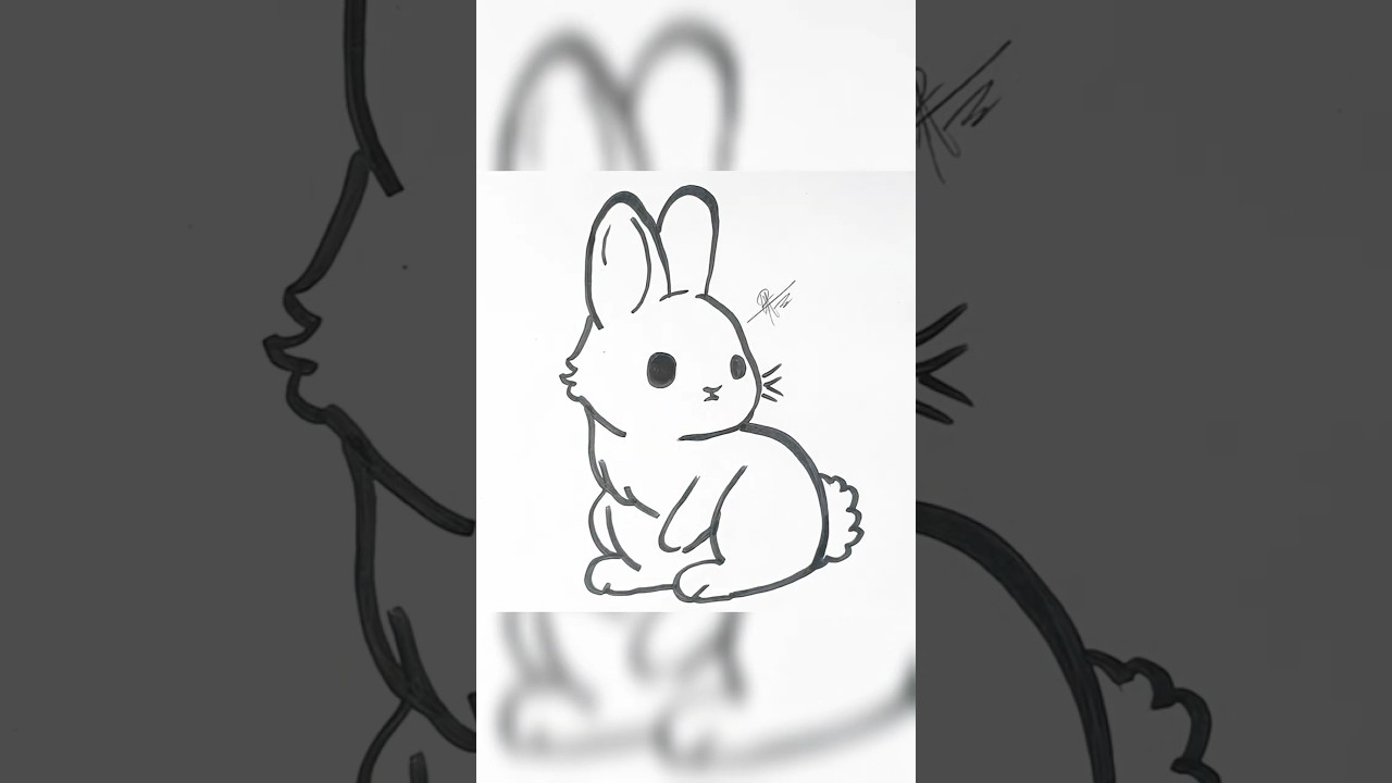 CUTE BUNNY 🐇 Drawing | #cutebunny #bunny #drawing