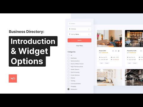 Business Directory Widget | 1 of 3 – Introduction & Widget Options