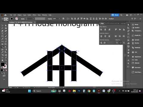Combination of T+H. Monogram logo design for a construction company.