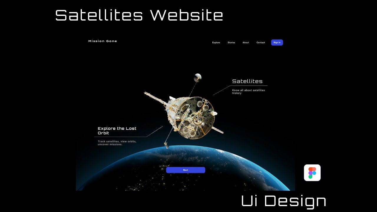 Modern Space UI | Lost Satellite Visualization Interface