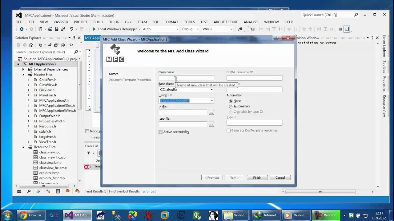 MFC Creating new window and some basics