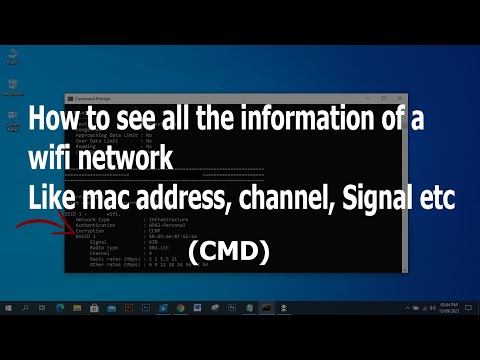 How to see all the information of a WiFi network Like mac address, channel, Signal etc in CMD