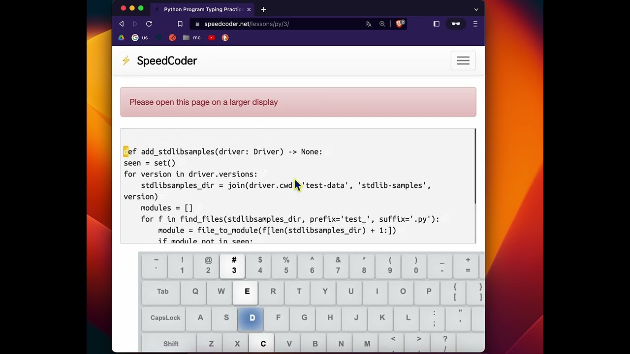 SpeedCoder：Typing Practice  Programming | Python