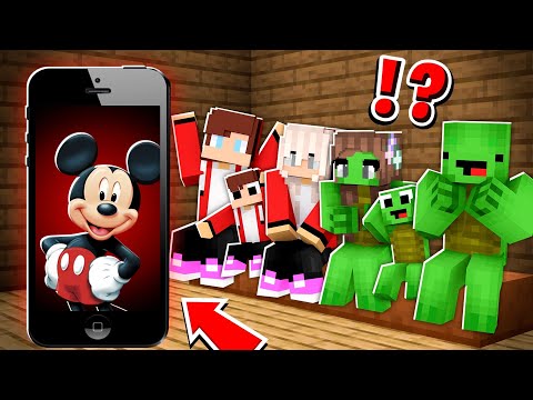 Why MICKEY MOUSE Called JJ and Mikey Family at Night - Maizen Minecraft