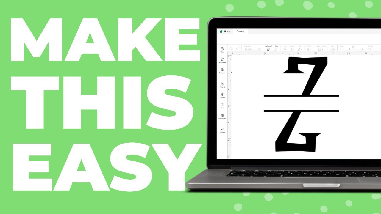 Easy Split Monogram Frame Design for Cricut Beginners