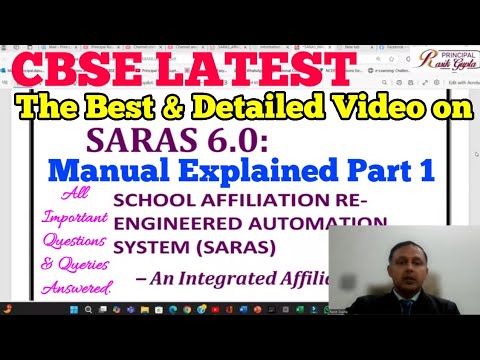 CBSE Affiliation Process 2025-26 | SARAS 6.0 Manual Explained | Important Update for Schools