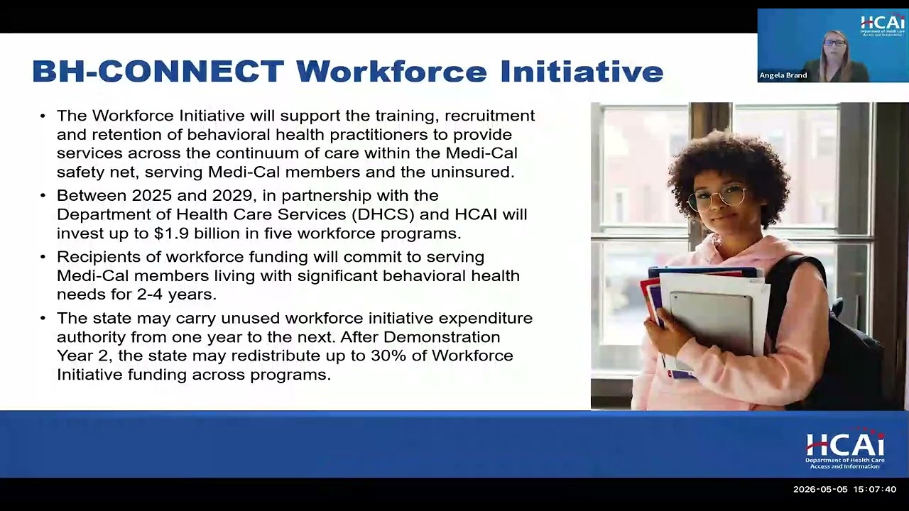 HCAI Webinar | Medi-Cal Behavioral Health (MBH) Recruitment and Retention Program Webinar (May 2026)