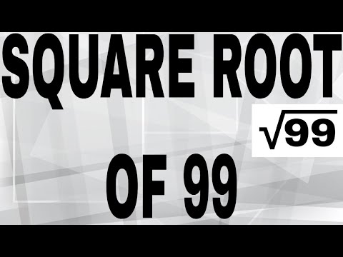 Square root of 99