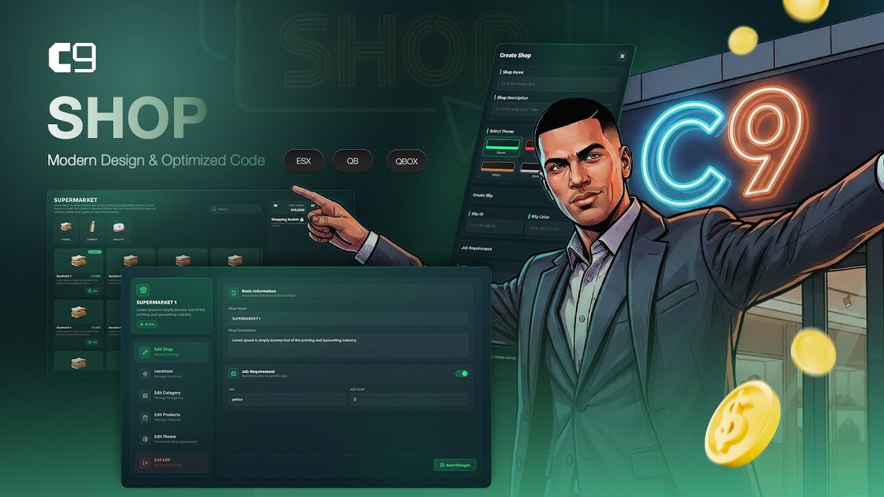 Code9 | Shop System Script for FiveM