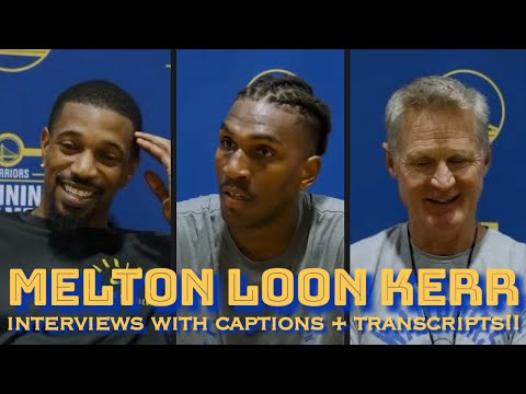 KERR: “learn how to play with Steph” Curry (1-man offense); MELTON: defensive slides; LOONEY on TJD