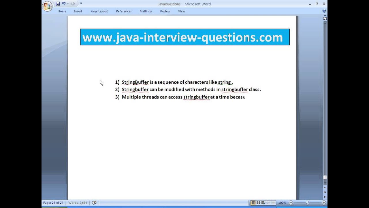 Explain StringBuffer in java with help of example?
