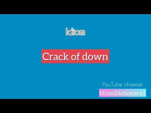 Idiom “ Crack of down “ meaning #Idiom #IdiomDictionary #English #IELTS