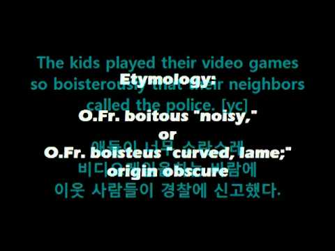 Dr. Choi's WordBank [boisterous]